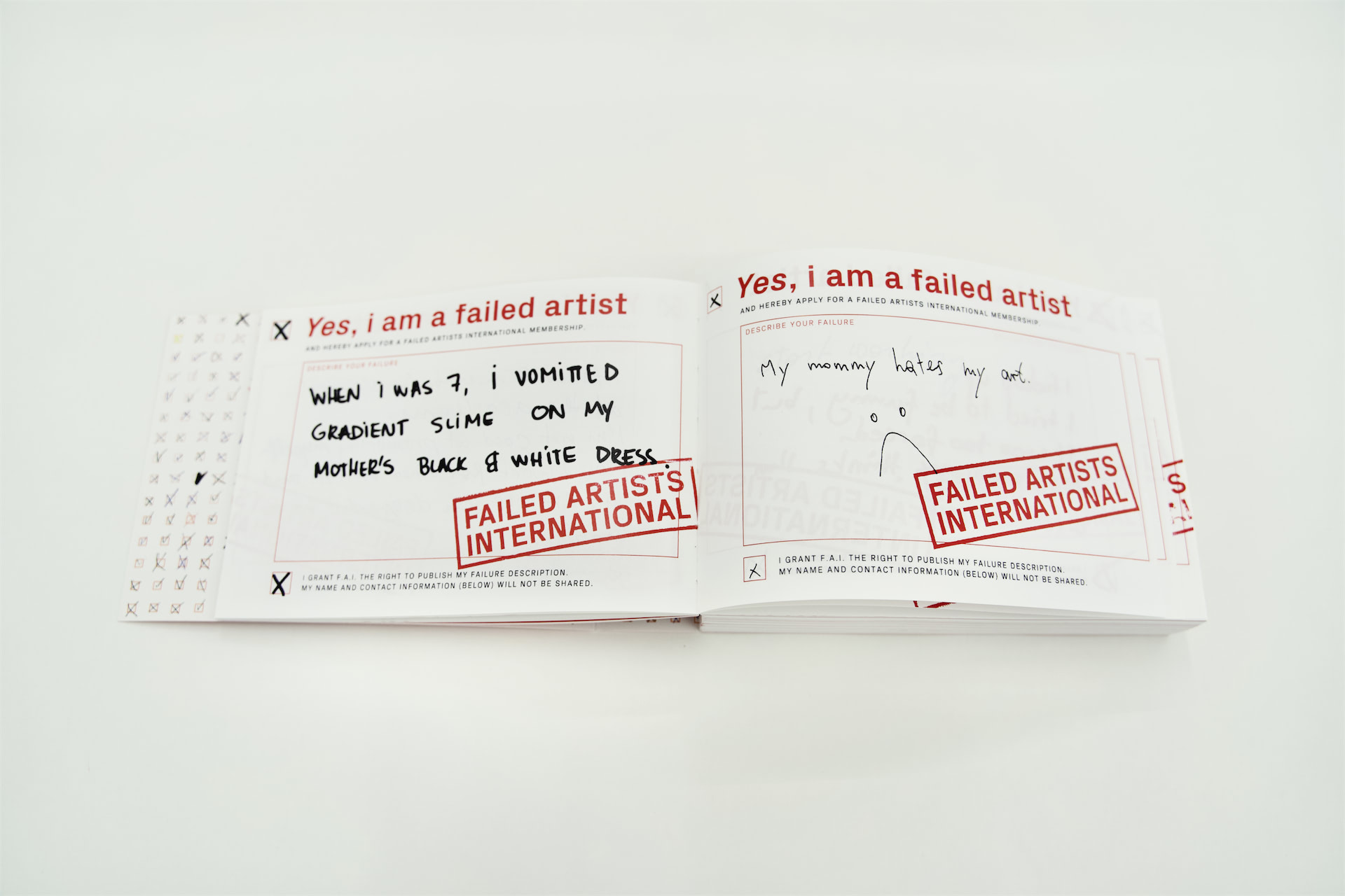 552 pages, countless failures - FAILED ARTISTS INTERNATIONAL